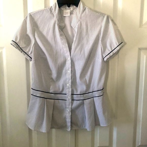 Fred David | Tops | Como By Fred David Polka Dot Blouse Size S | Poshmark